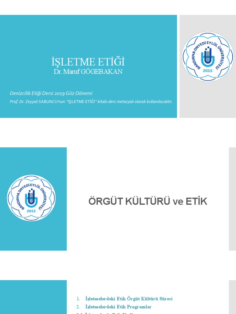 4 Orgut Kulturu Ve Etik | PDF