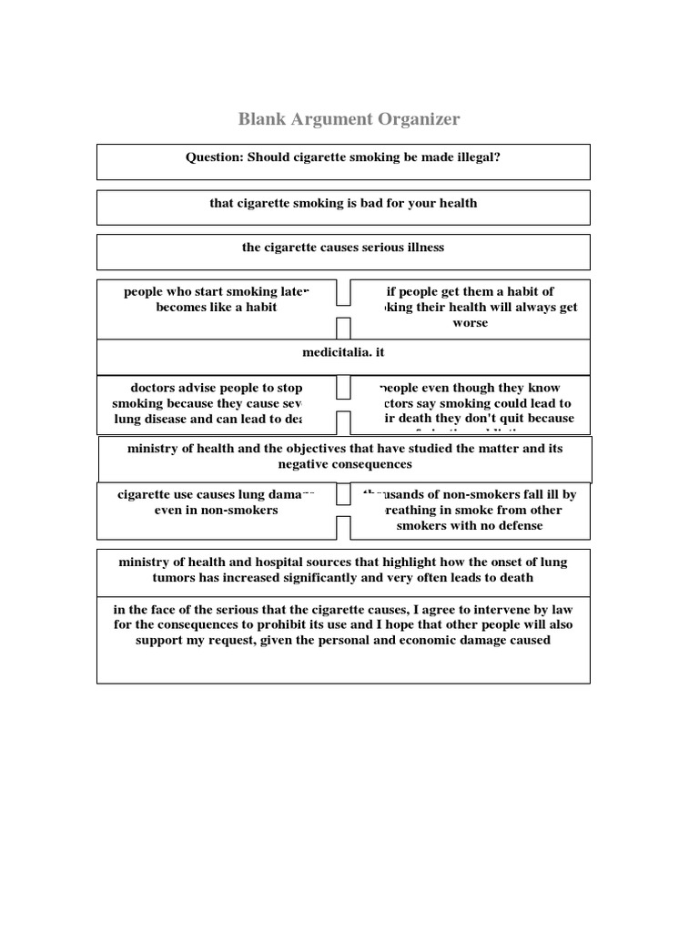 06 03 Argument Organizer | PDF