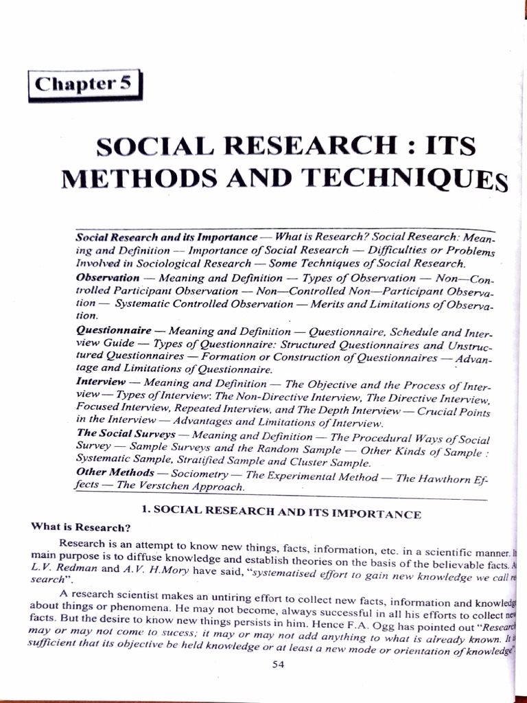 Exploring the Techniques and Importance of Social Research | PDF ...