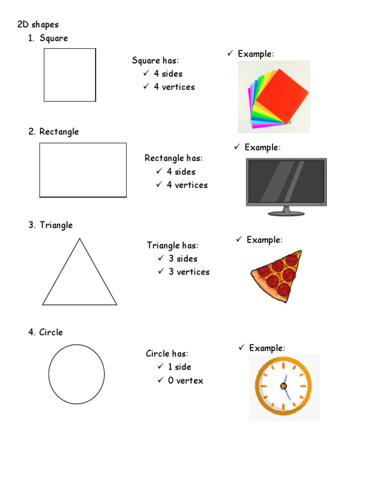 P1 - 2D and 3D Shapes | PDF
