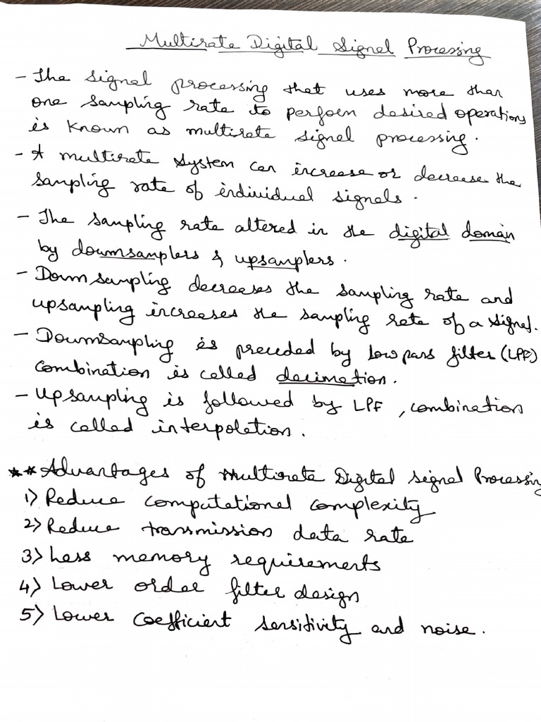 Unit 5 Dsp Notes Pdf 