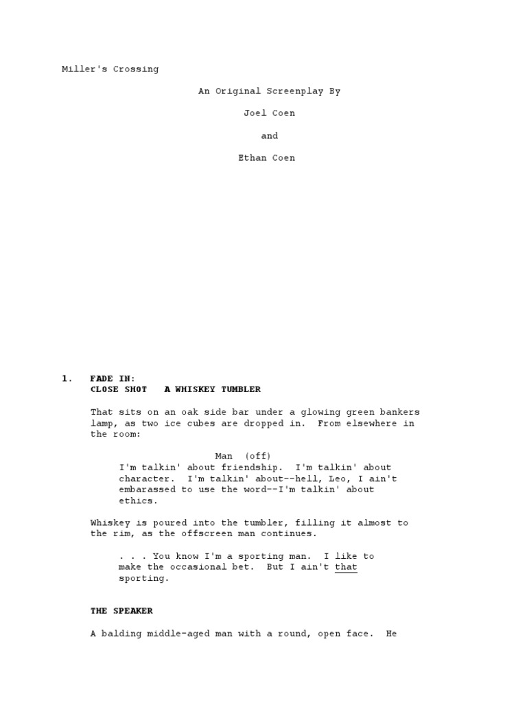 Millers Crossing | PDF