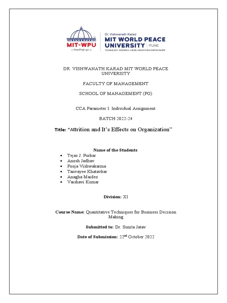 Impact of Employee Attrition on Organizations | PDF | Employment ...