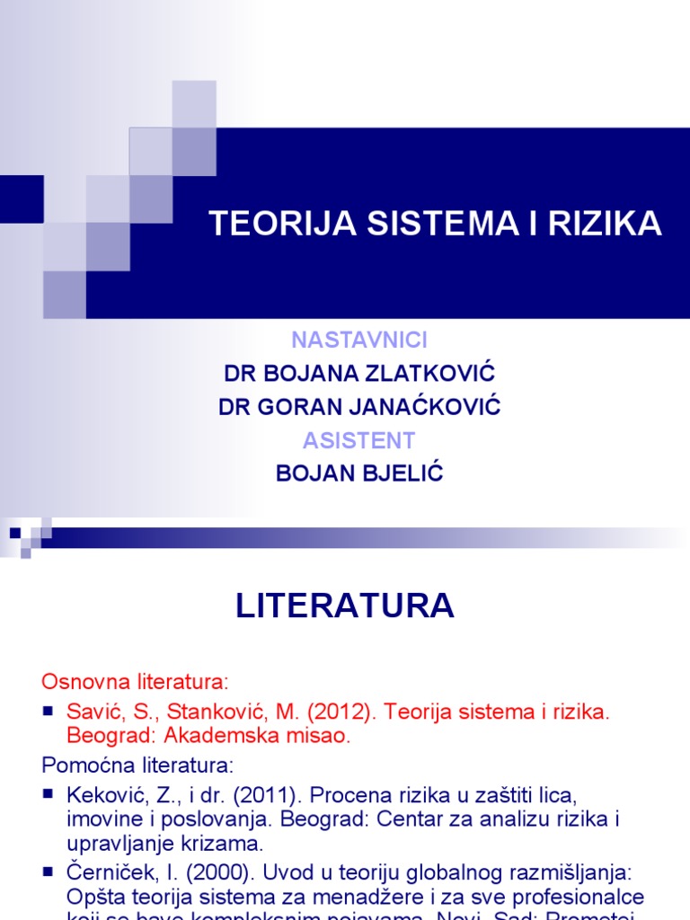 1-1 - Opsta Teorija Sistema | PDF