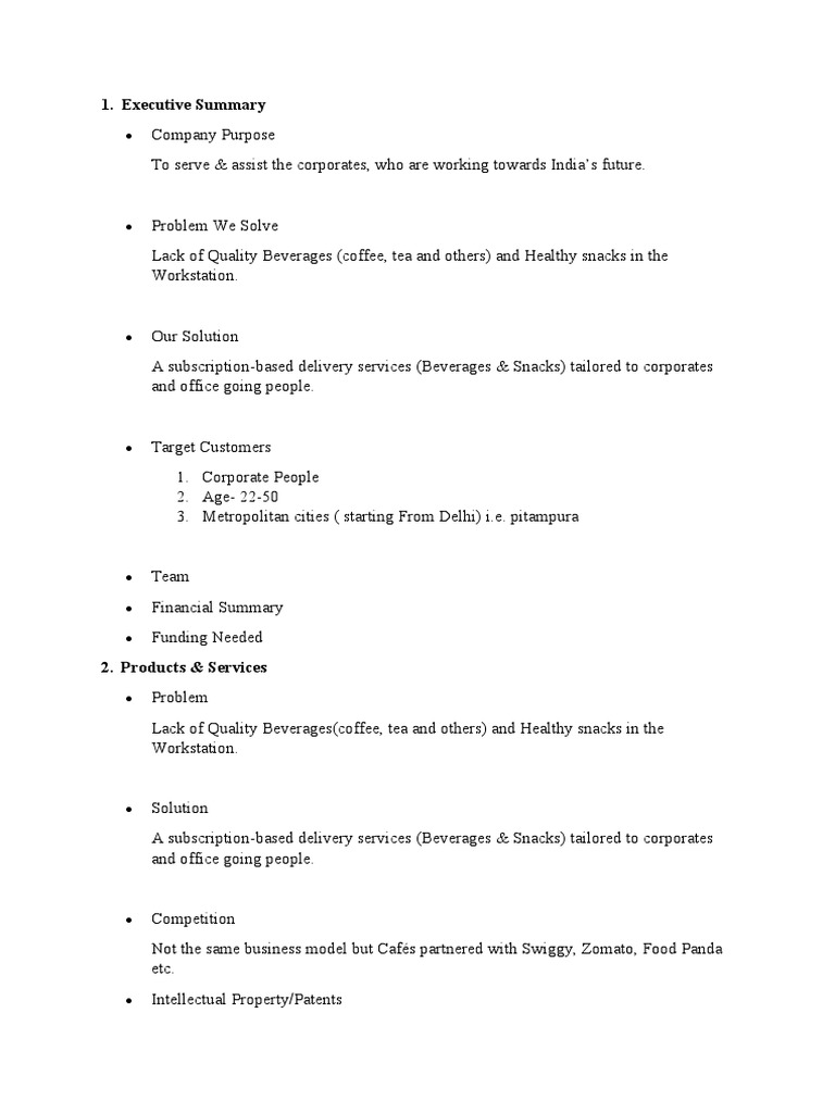 Business Plan Template | PDF