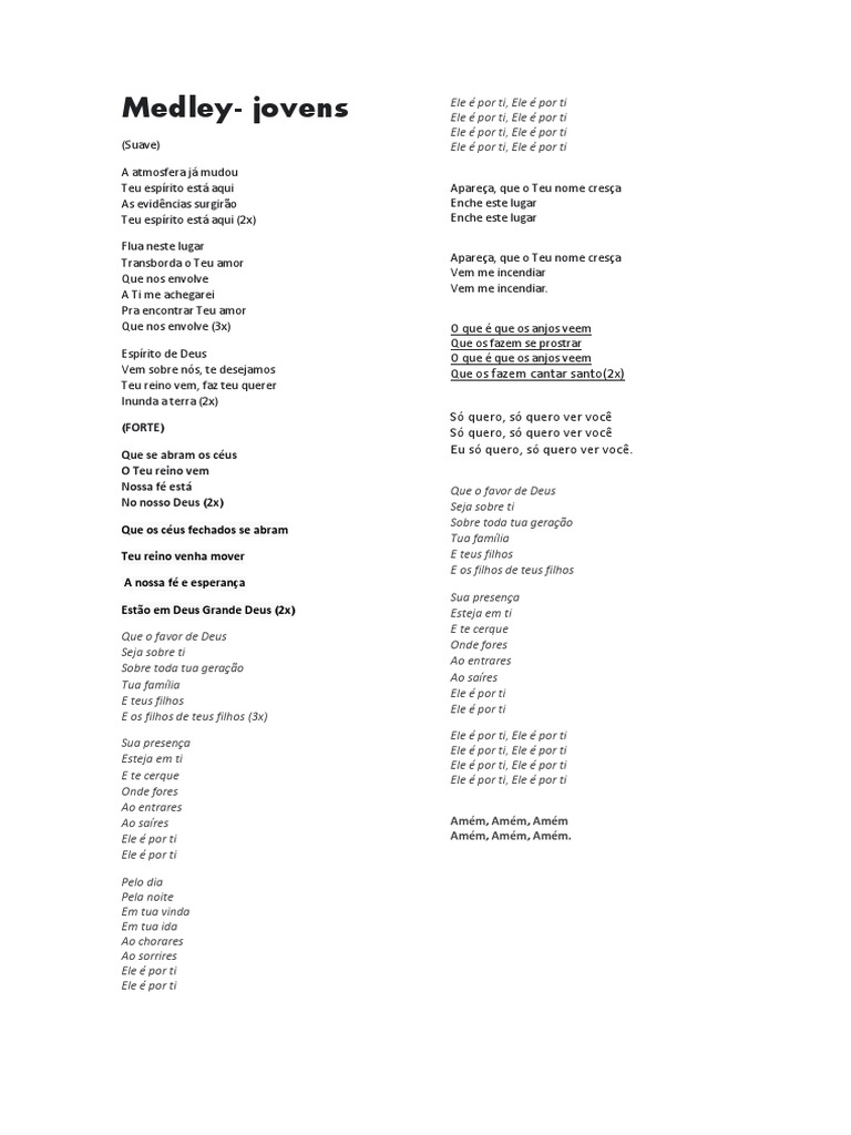 Medley 1 | PDF | Crença e doutrina religiosa