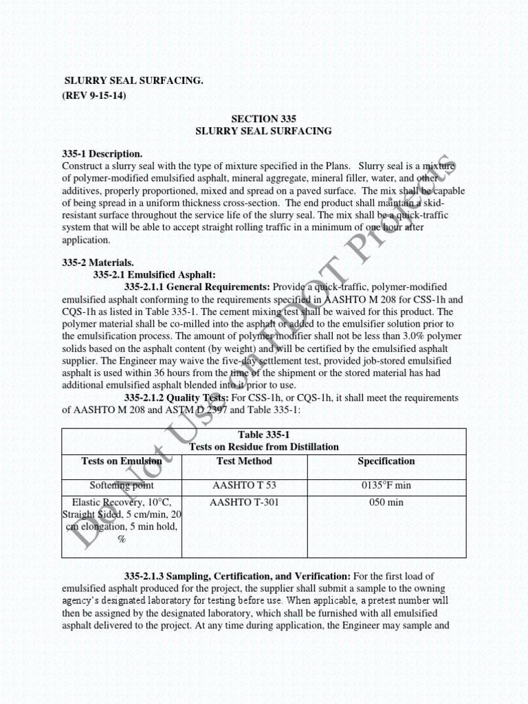 Slurry Seal Mix Design Guidelines | PDF | Asphalt | Road Surface