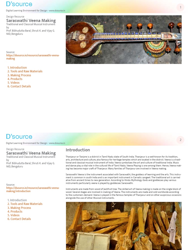 Resource-Saraswathi Veena Making | PDF | String Instruments | Brass