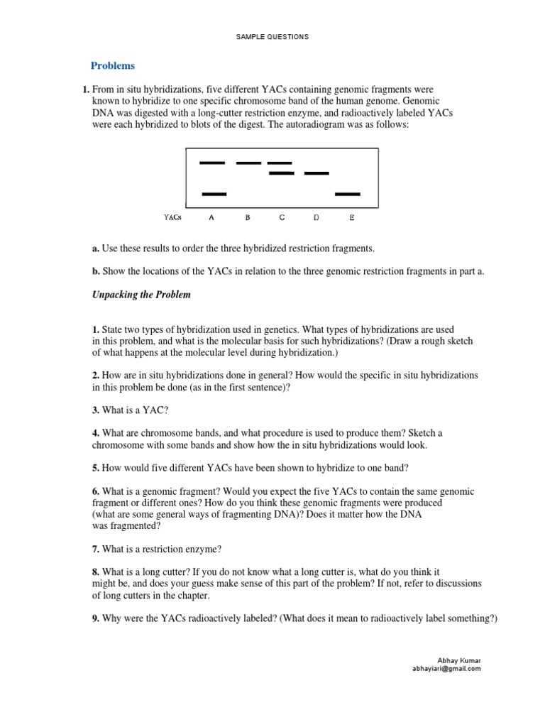 CSIR Sample Problems | PDF | Genetic Linkage | Biotechnology