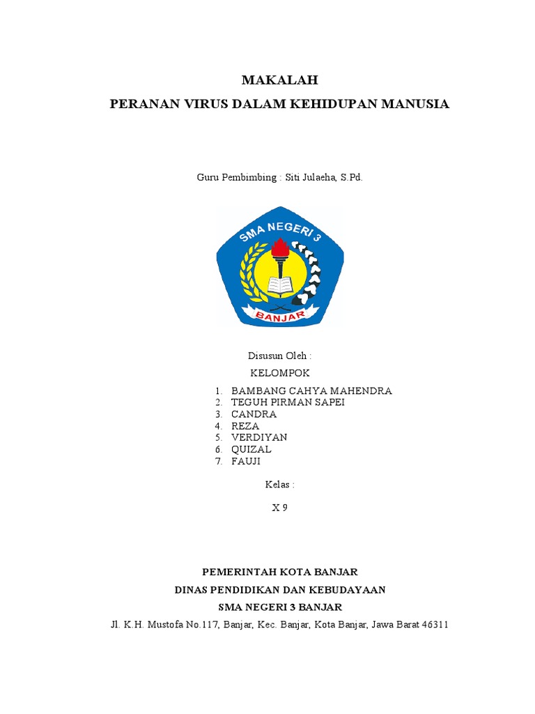 Makalah Peranan Virus Dalam Kehidupan Manusia | PDF