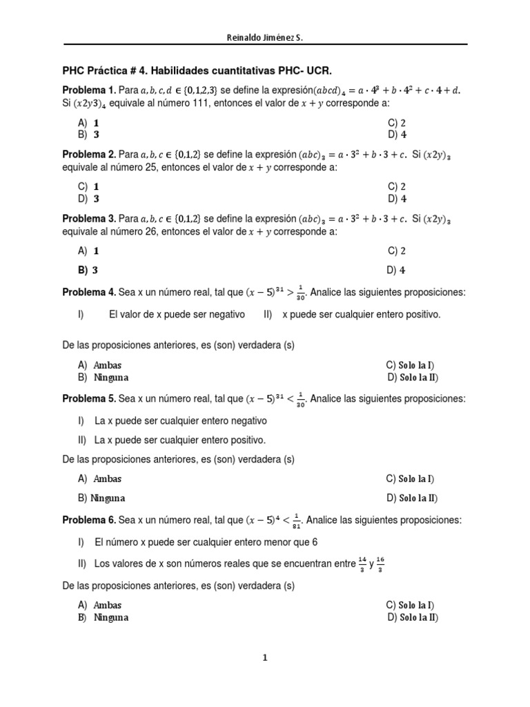 Práctica 4 PHC UCR | PDF