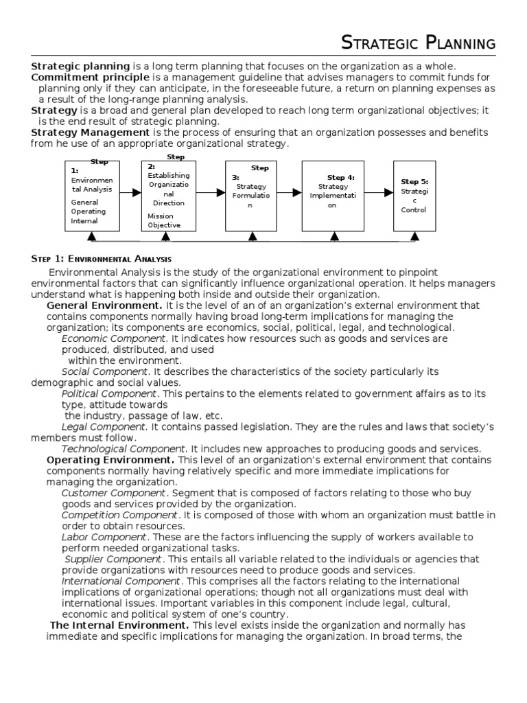 Strategic Planning | PDF | Strategic Management | Strategic Planning