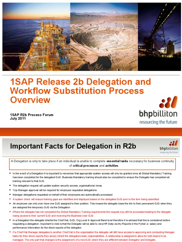1SAP R2 Delegations and Workflow Substitutions v0 4 | PDF | Computing ...
