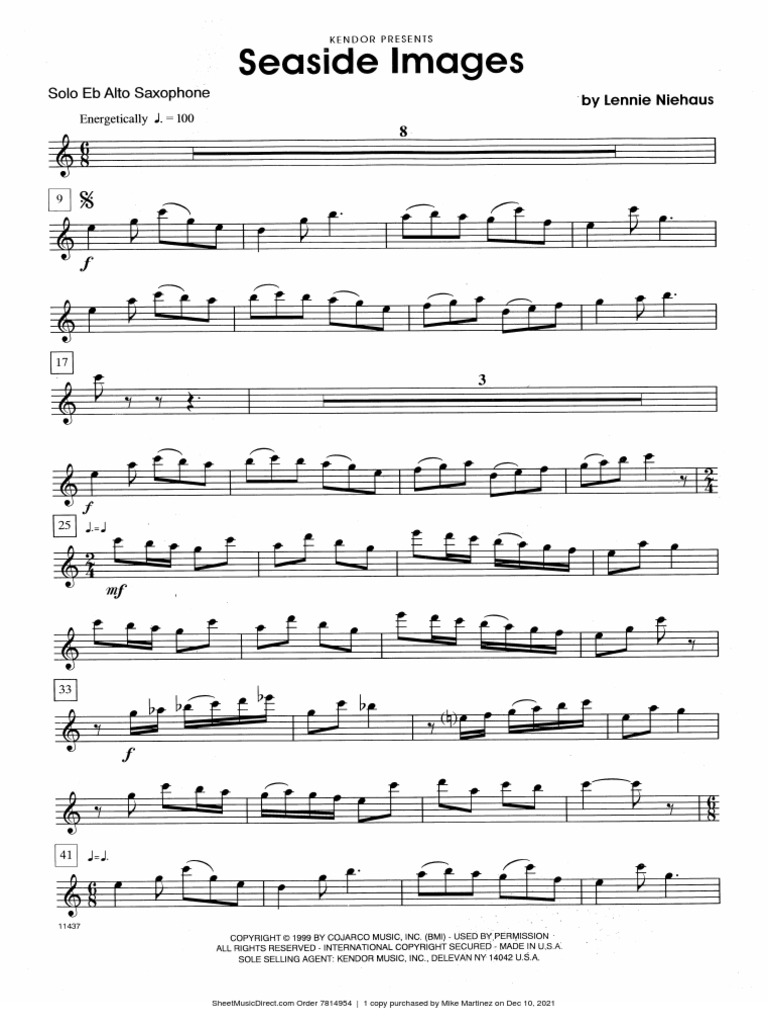 Seaside Images - Eb Alto Saxophone | PDF