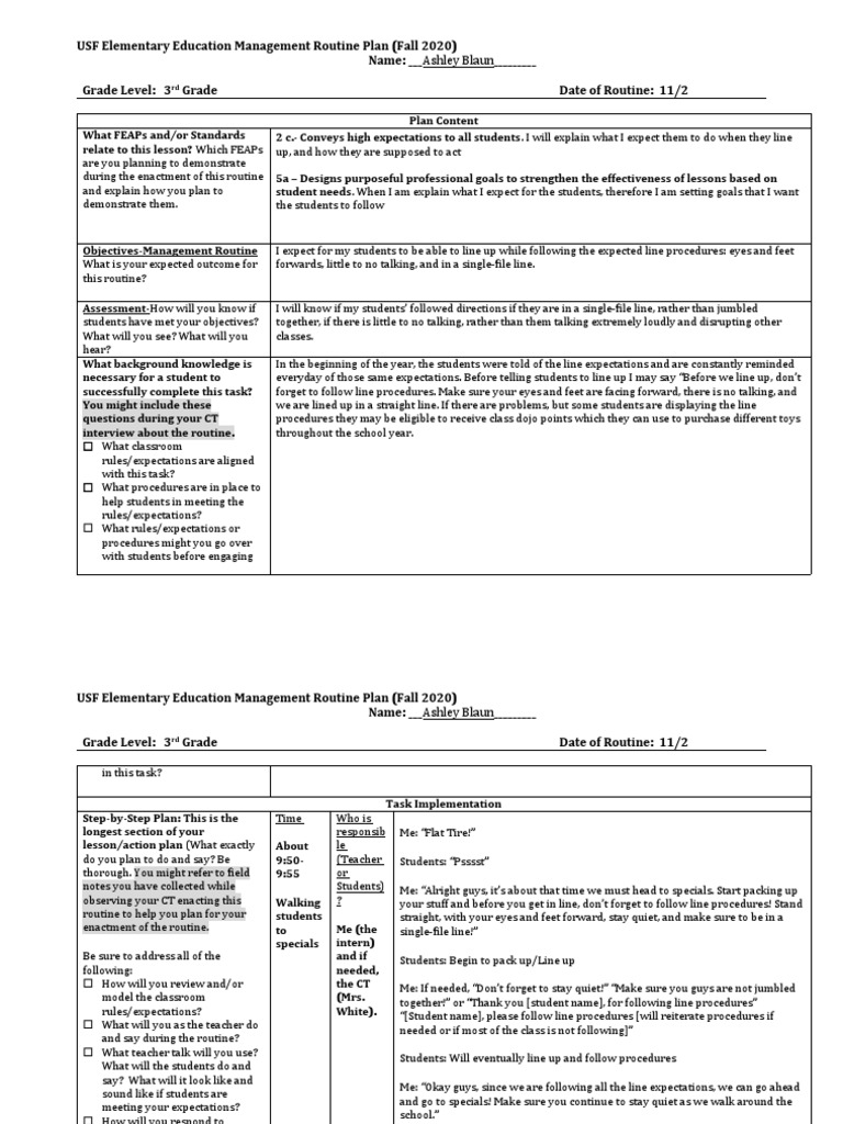 CT Observation Lesson Plan | PDF | Communication | Cognitive Science