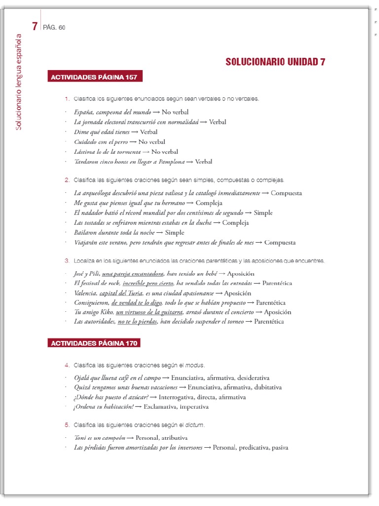 Solucionario Unidad 7 - PDF | PDF