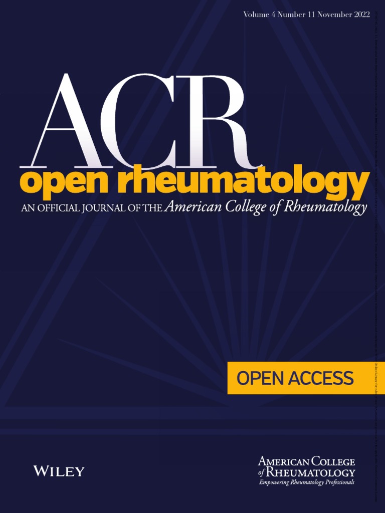 ACR Open Rheumatology - 2022 - Issue Information | PDF | Creative ...
