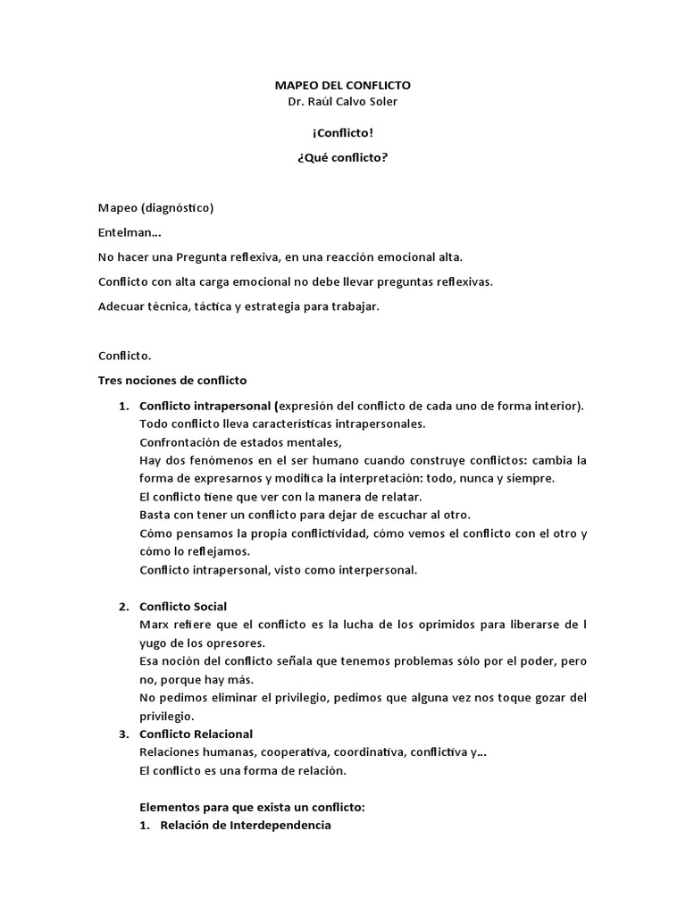 MAPEO DEL CONFLICTO Raúl Calvo Soler | PDF
