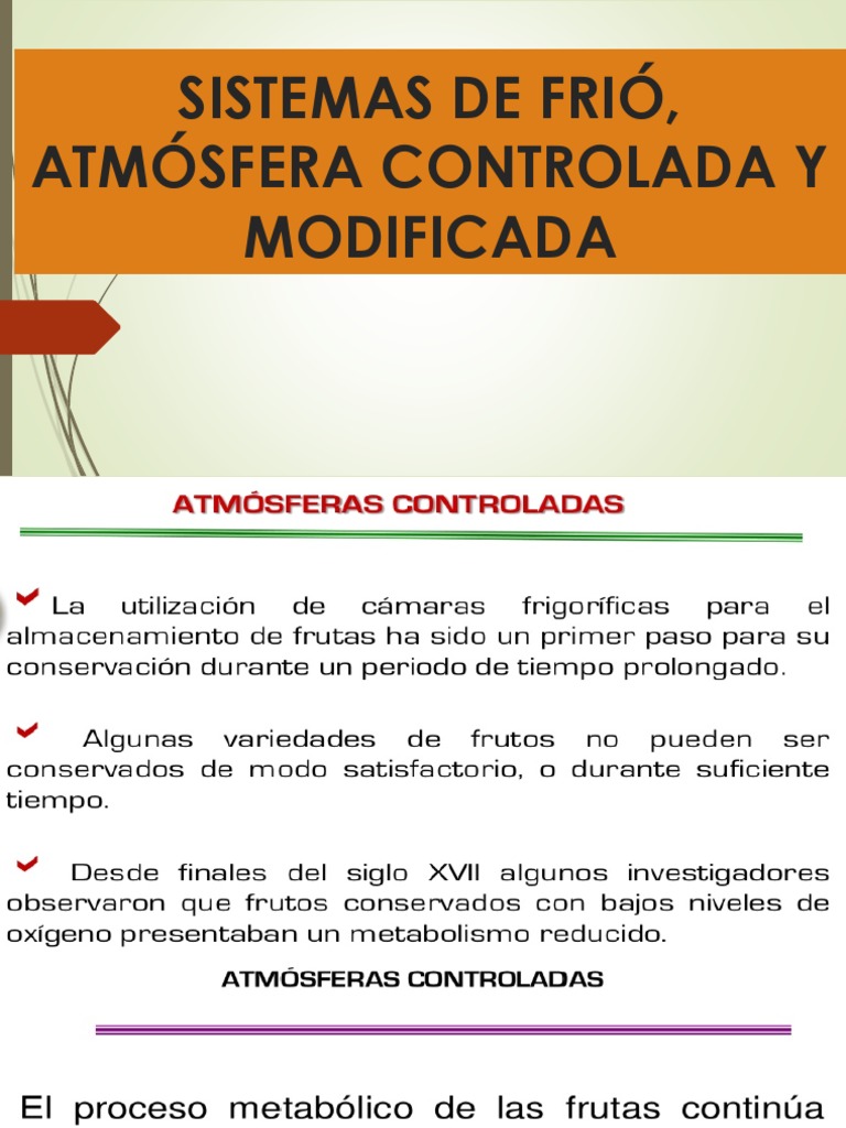 Sistemas de Frió, Atmósfera Controlada y Modificada | PDF