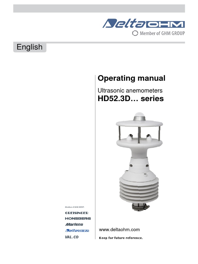 DeltaOHM HD52.3D Manual ENG | PDF | Usb | Electrical Connector