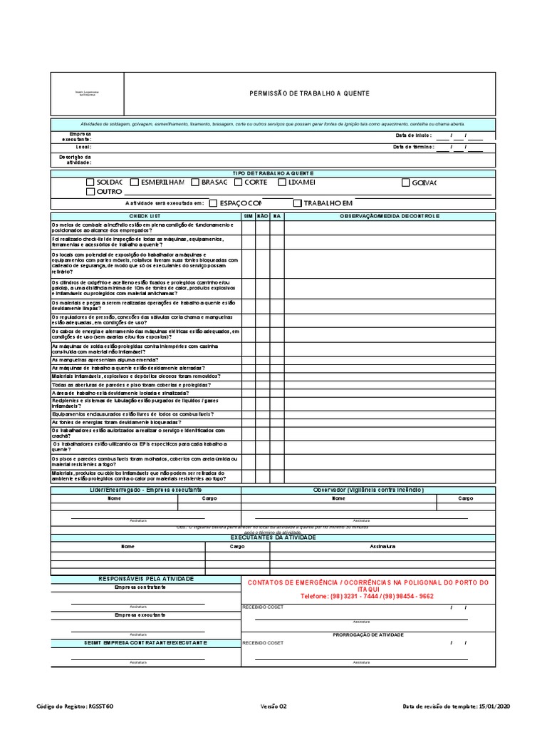 NR 35 - Permissão de Trabalho | PDF
