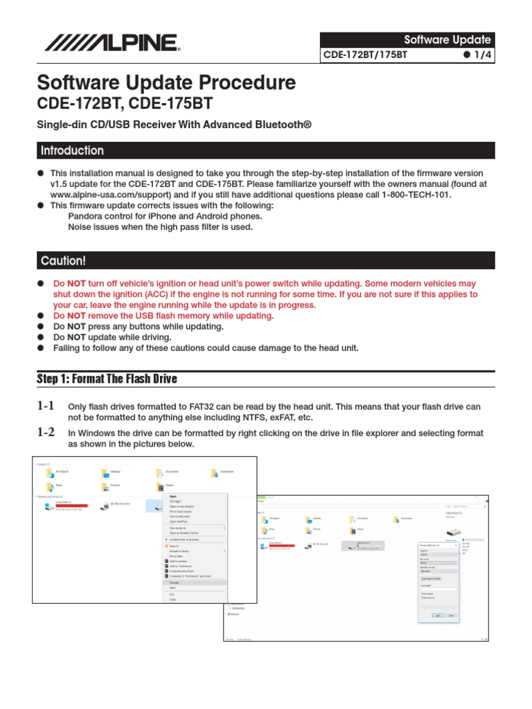 Software Installation Manual CDE-172-175BT | PDF