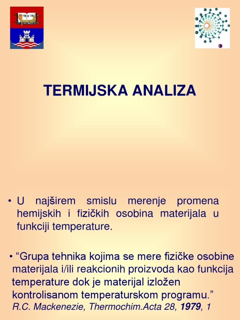 Predavanje - VI Termijska Analiza | PDF