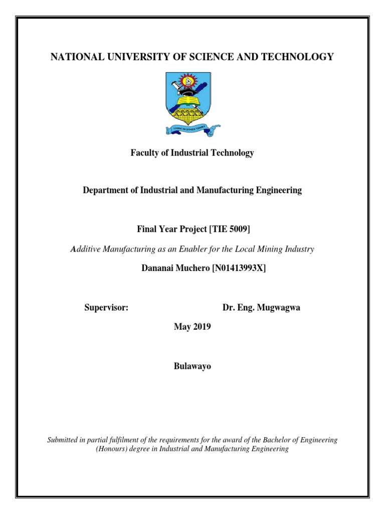 Dananai Muchero N01413993x Final Year Project | PDF