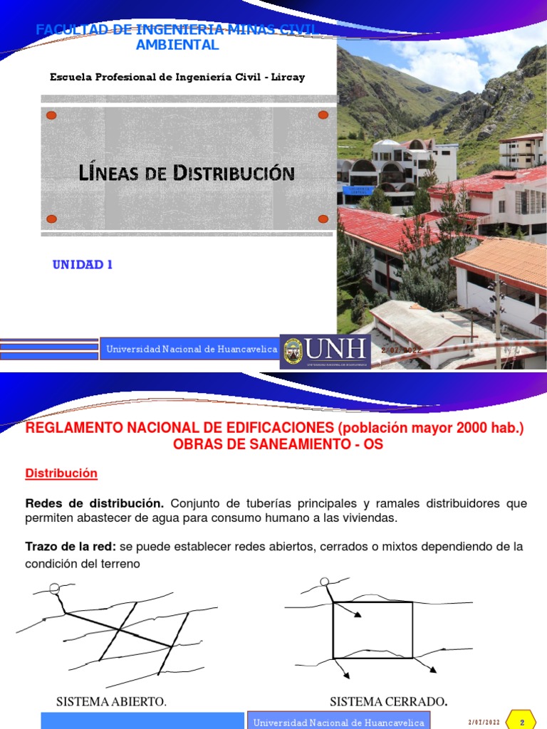 Clase 15 Lineas de Distribucion | PDF | Agua | Tubería (transporte de ...