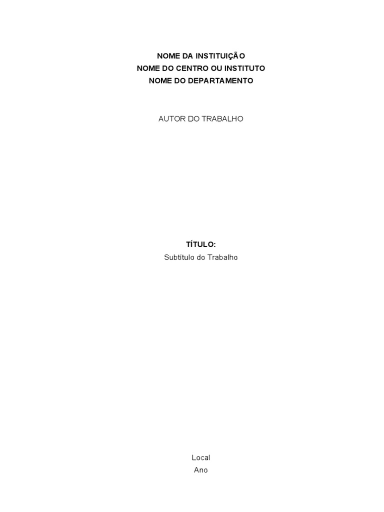 (Template) (Normas Da ABNT) Trabalhos Acadêmicos (TCC, Monografia ...