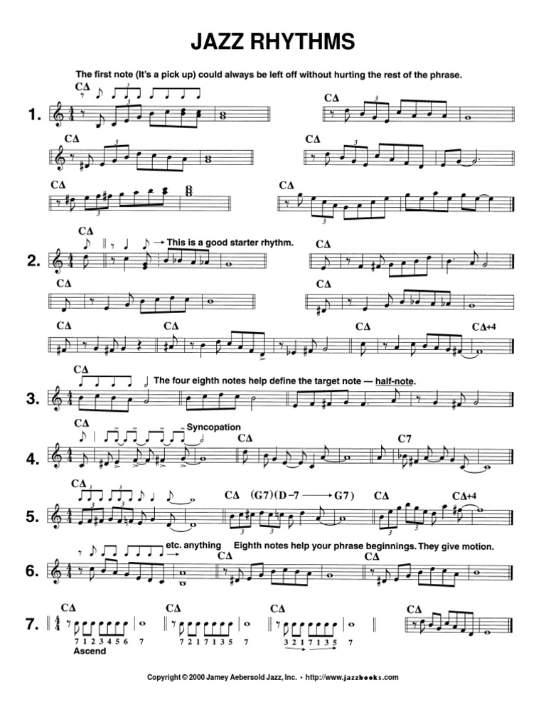 29 Jazz Rhythms | PDF