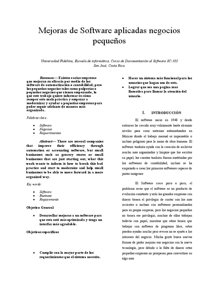 Proyecto Doc - Software | PDF | Software | Usuario (informática)