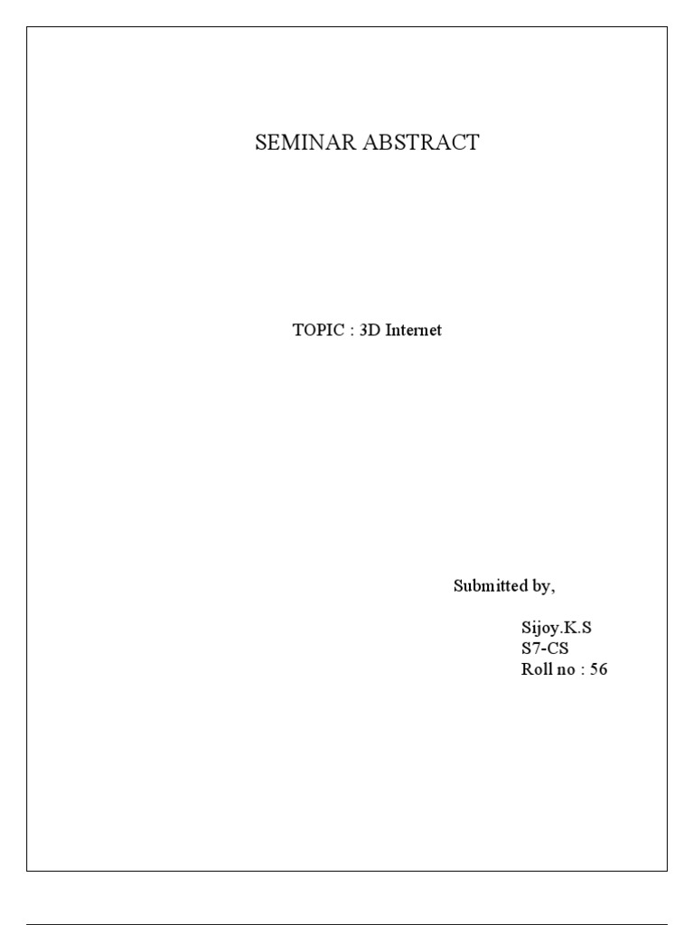 Seminar Abstract | PDF