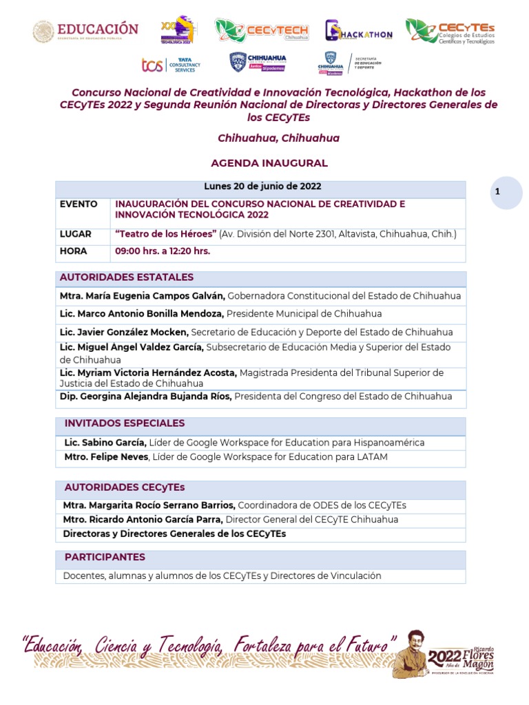 Agenda Creatividad - Hackathon 2022 | PDF