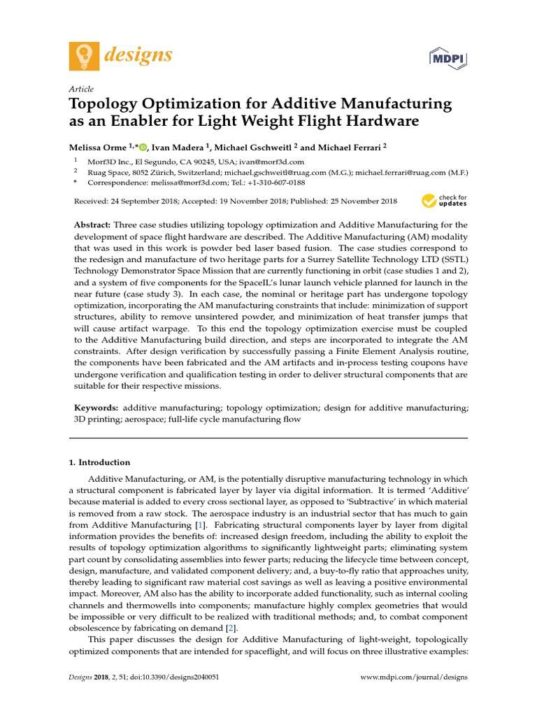 03 - Topology Optimization For Additive Manufacturing As An Enabler For Light Weight Flight ...