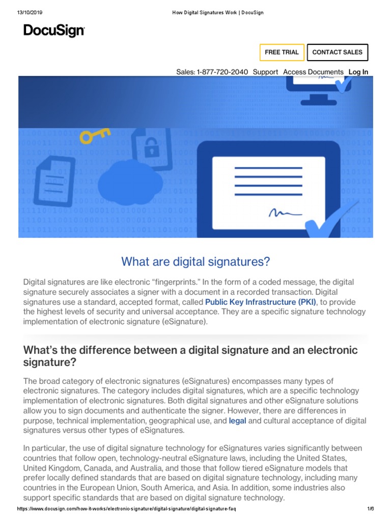000how Digital Signatures Work - DocuSign | PDF | Key (Cryptography ...