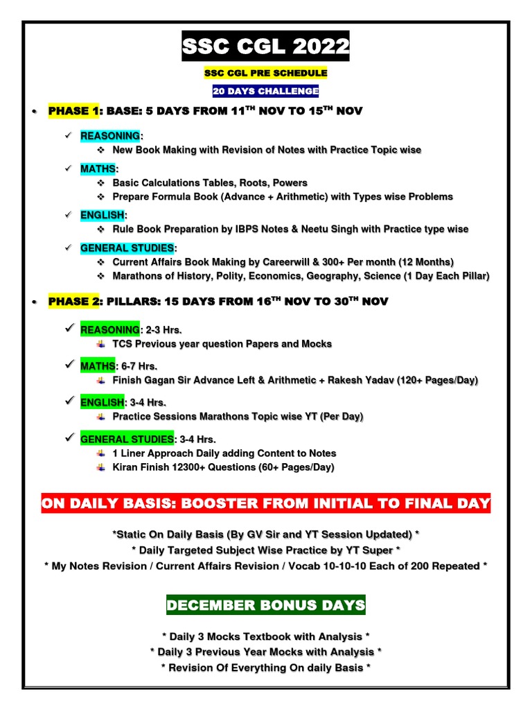 20 Days Challenge | PDF