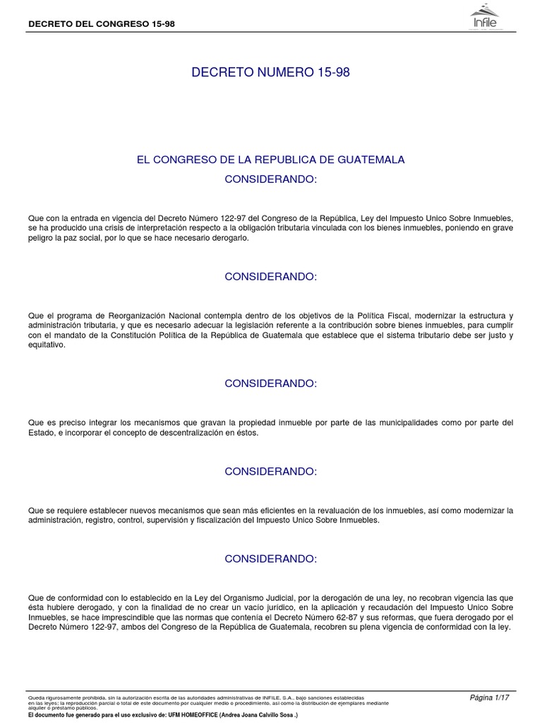 Ley Del IUSI | PDF | Impuestos | Guatemala