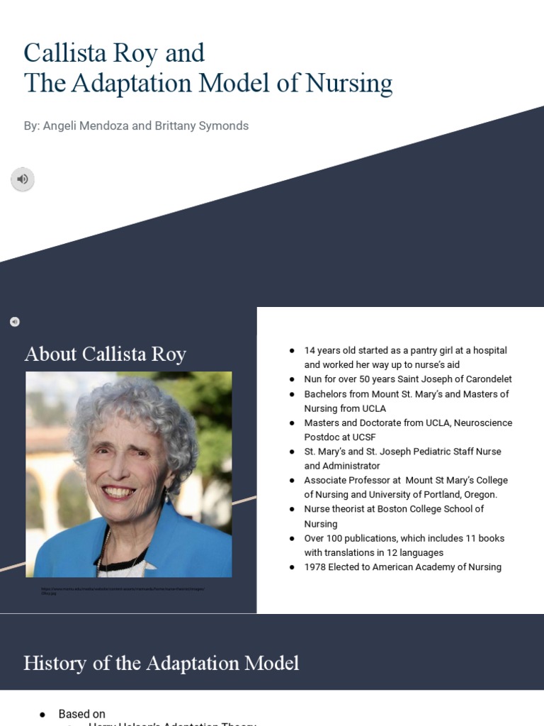 Callista Roy The Adaptation Model of Nursing | Download Free PDF ...