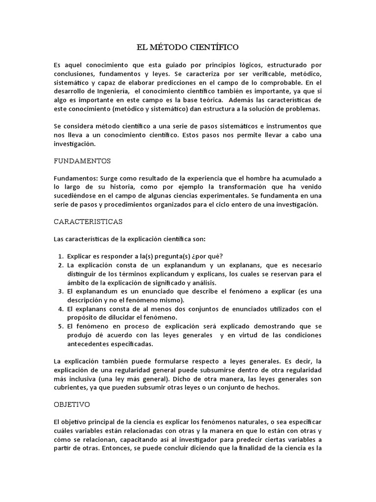 El Método Científico Pdf