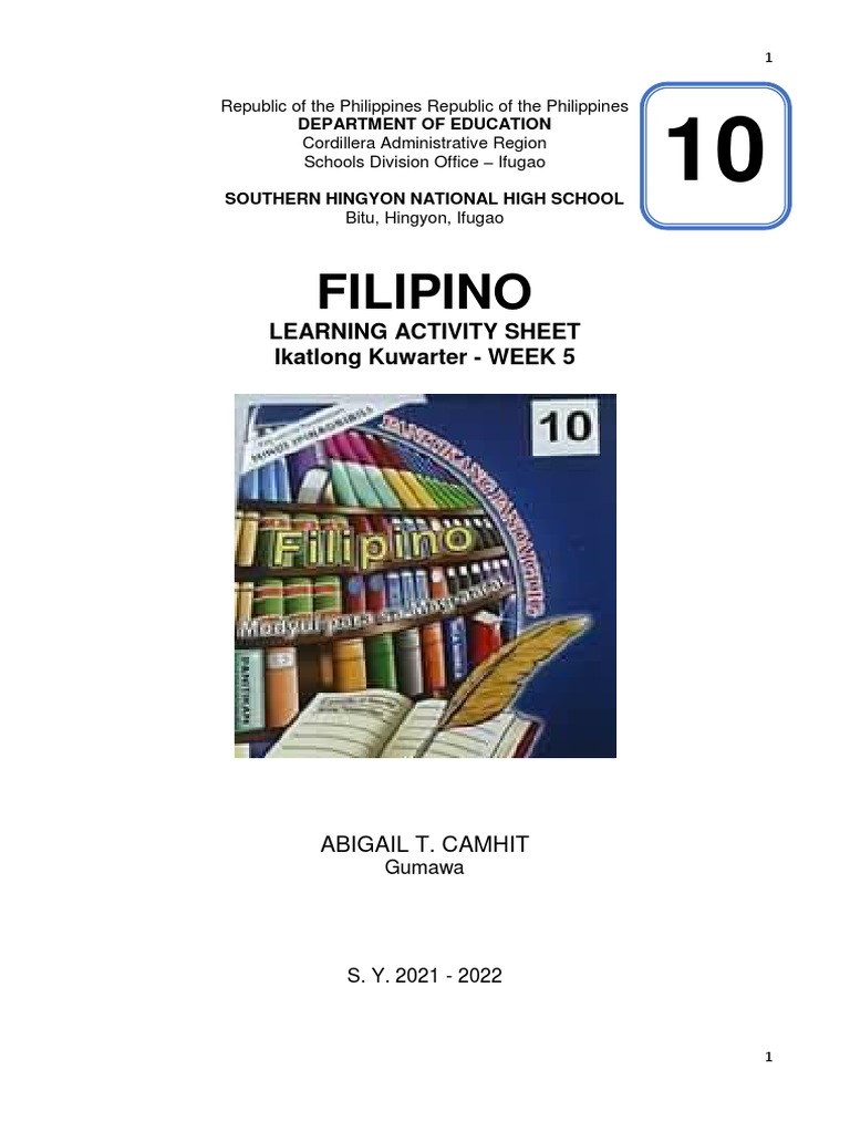 Grade 10 Week 5 | PDF