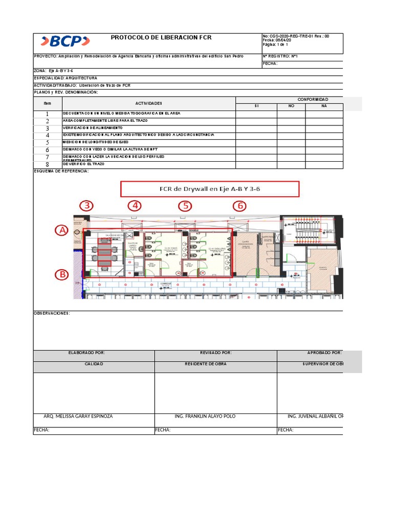 Protocolo de Liberacion de FCR | PDF