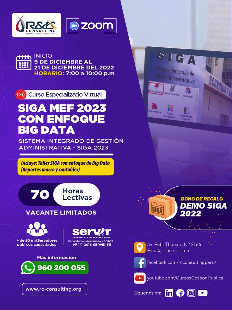 Curso Virtual: Siga Mef 2023 Con Enfoque Big Data Sistema Integrado de ...