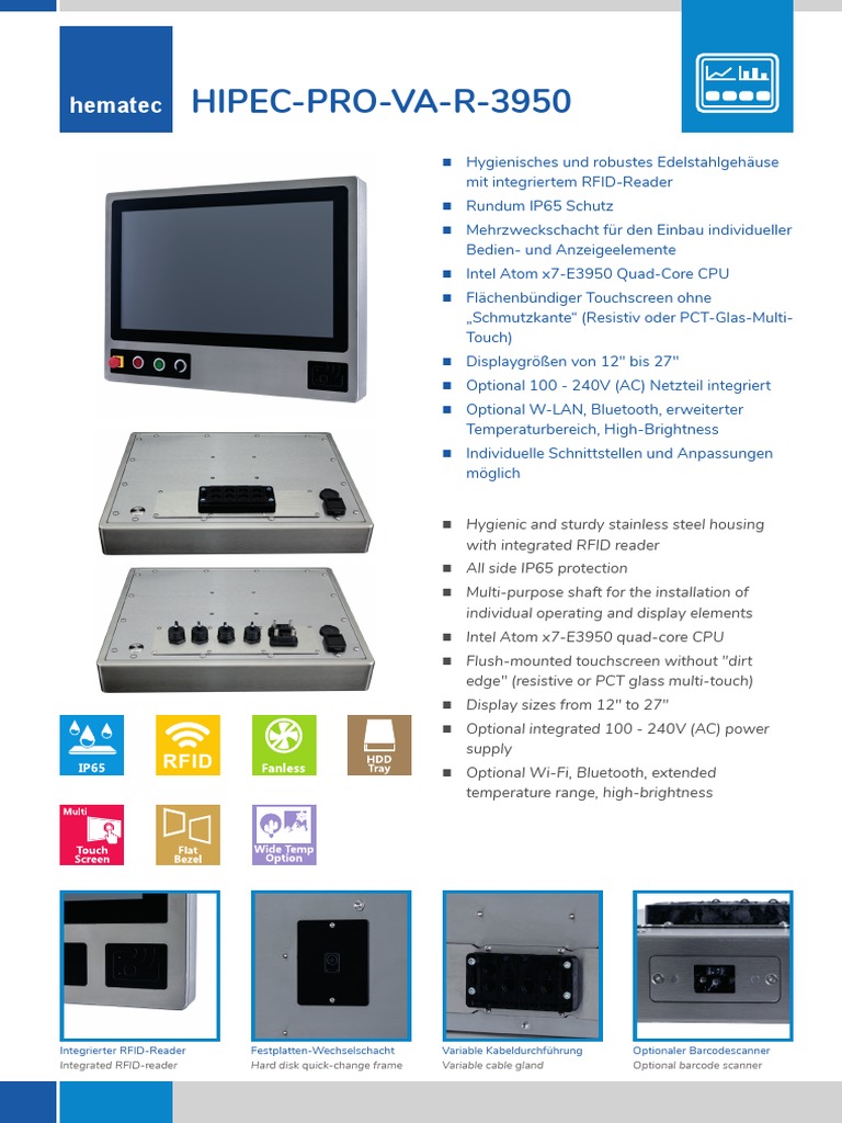 Datenblatt Hematec HIPEC PRO VA R 3950 | PDF
