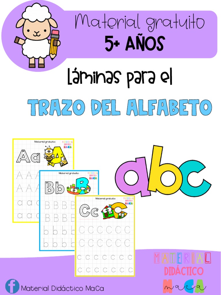 LÁMINAS DEL TRAZO ALFABETO Material Didáctico MaCa GRATUITO 2 | PDF