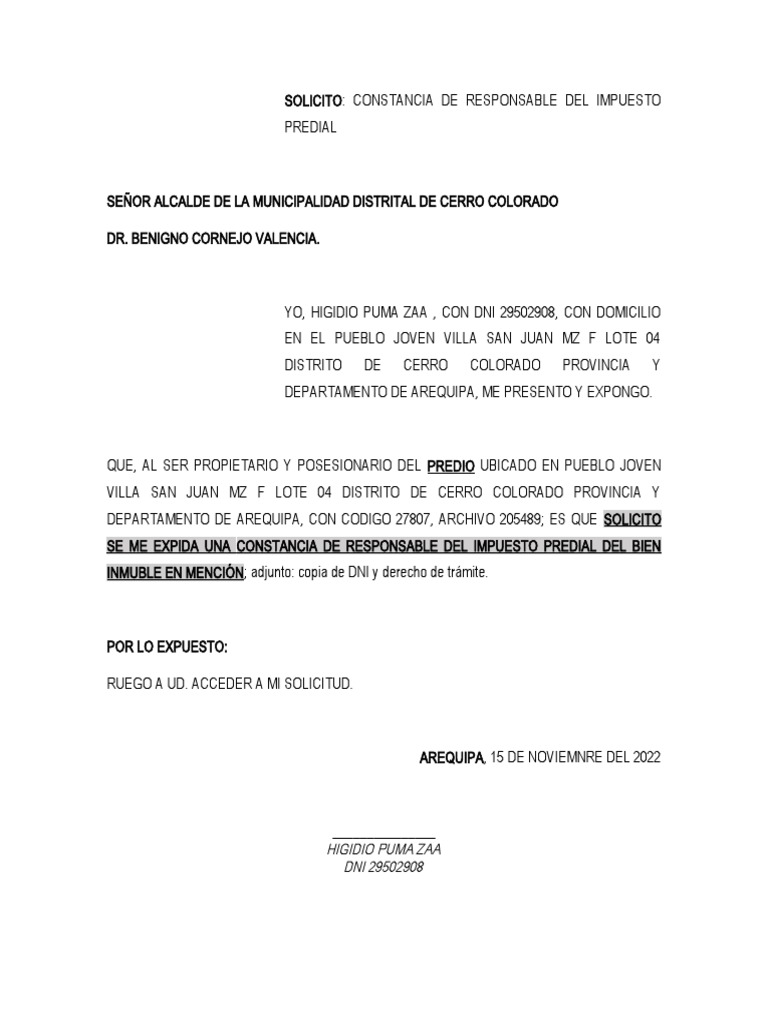 Solicito 3 | PDF