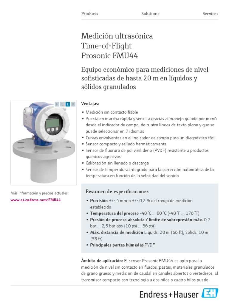 Endress-Hauser Prosonic M FMU44 ES | PDF