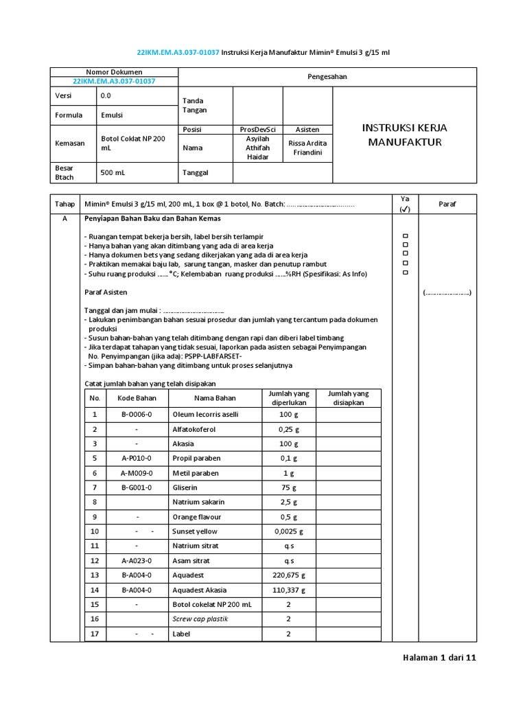 Kelompok 3 - KM EMULSI GOLONGAN A-1 | PDF