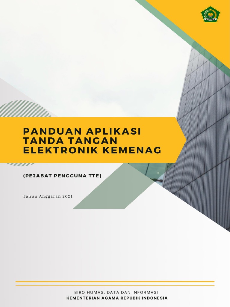 Panduan Aplikasi TTE Kemenag 2021 | PDF