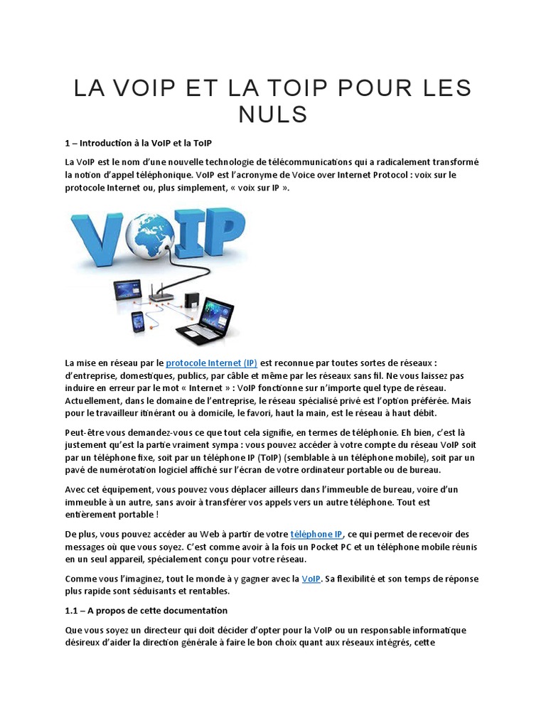 VoIP et ToIP : Guide pour débutants | PDF | Voix sur IP | Téléphone